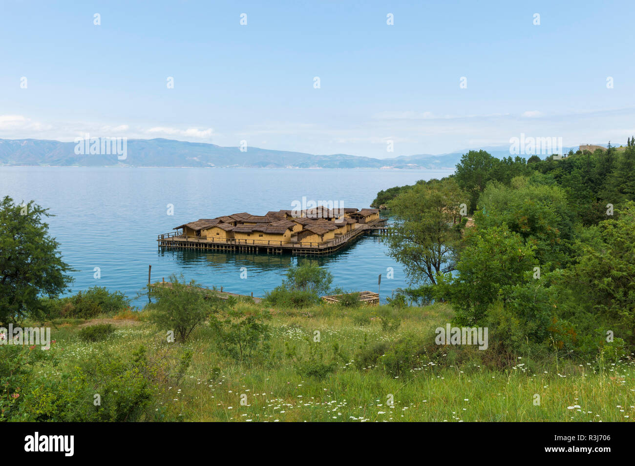 Lacustrine Bay of Bones, Archaeologic museum built on a platform of 10. ...