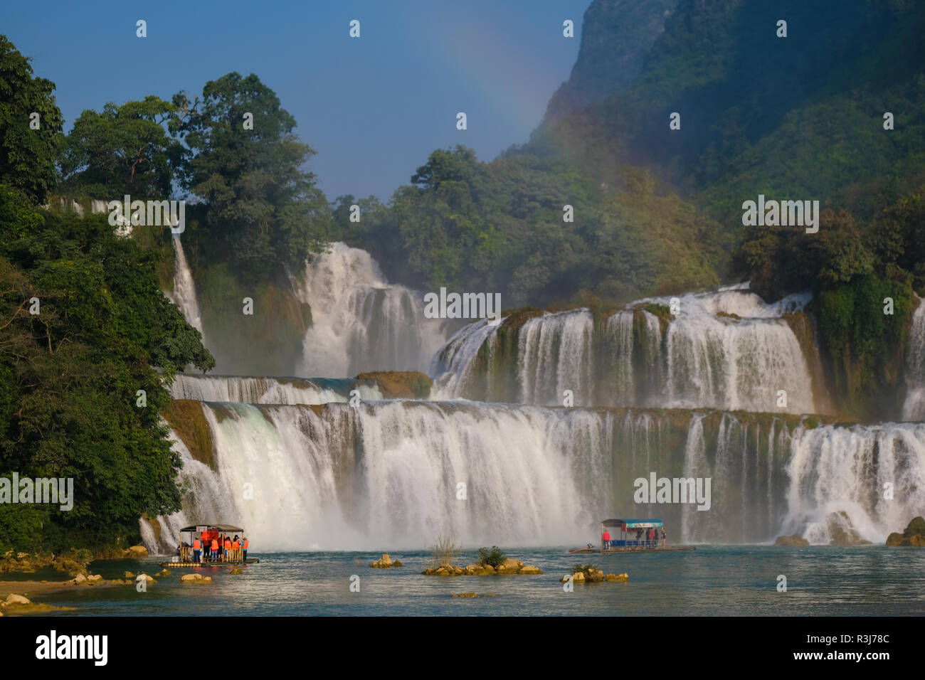 Beautiful waterfall. Ban Gioc waterfall, Detian waterfall is a ...