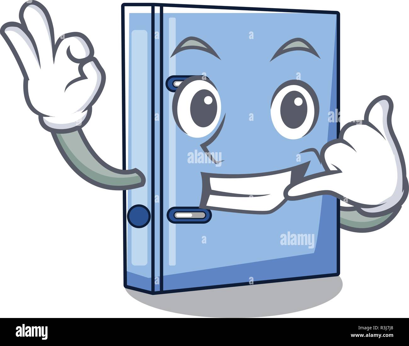 Call me office binder file Isolated on cartoon Stock Vector Image & Art ...
