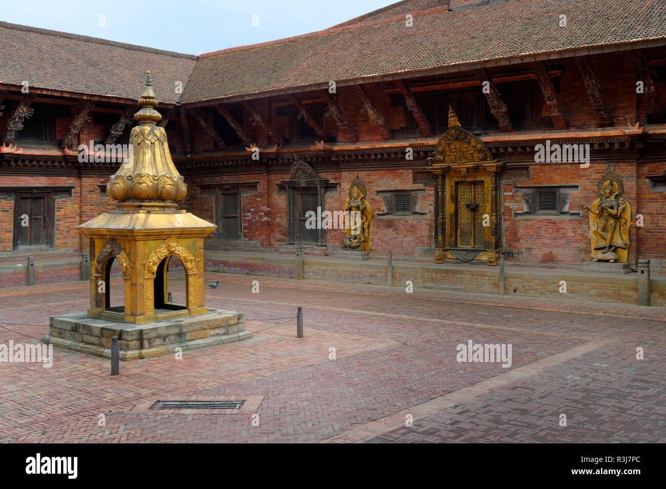 Mul Chowk courtyard, Taleju Bhawani Goddess Temple, Hanuman Dhoka Royal ...