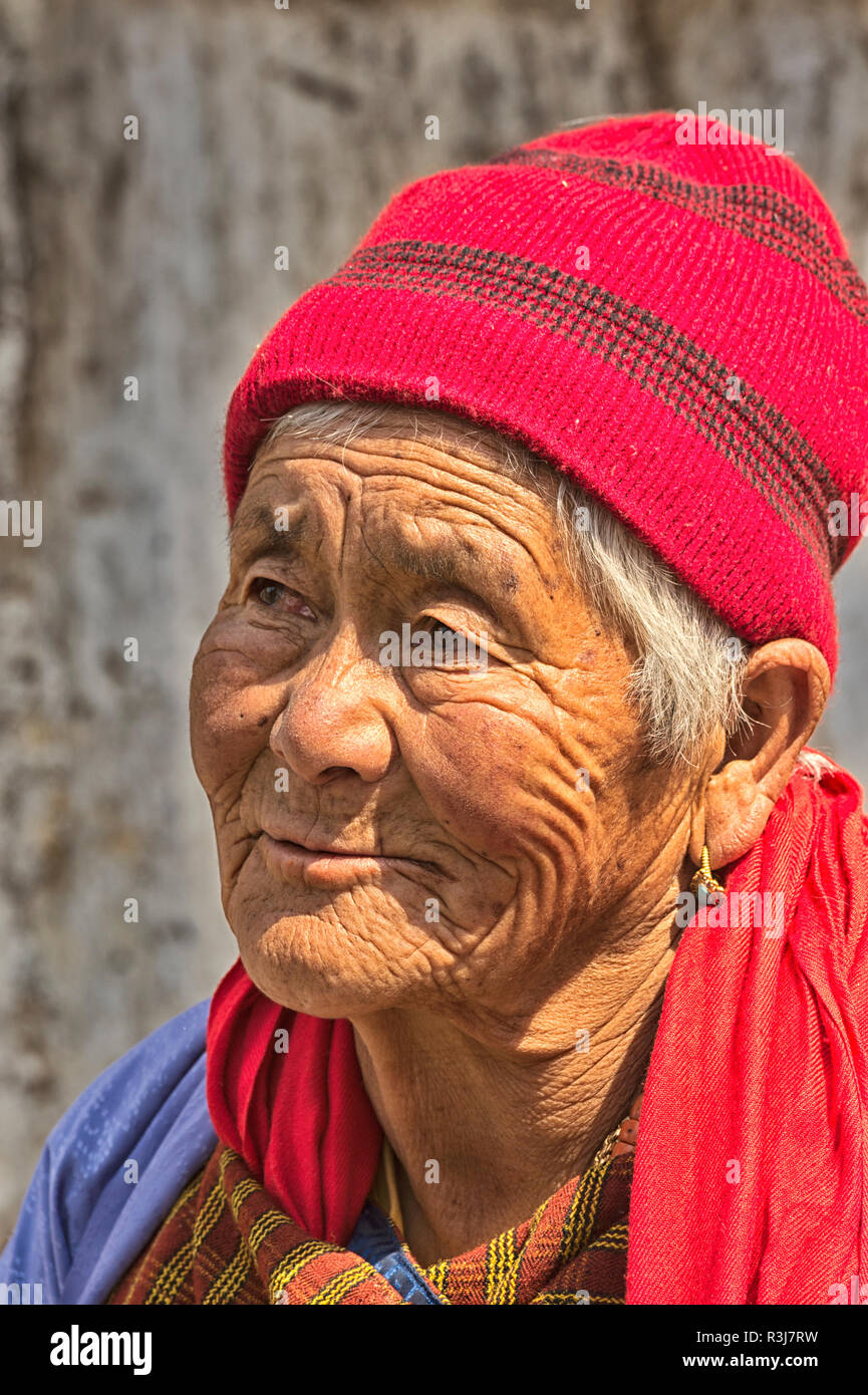 Old Nepalese woman, portrait, Kathmandu, Nepal Stock Photo - Alamy