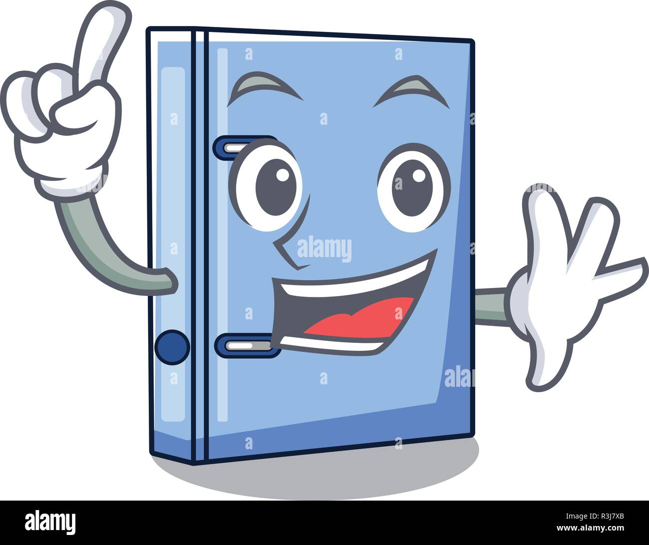 Finger office binder file Isolated on cartoon Stock Vector Image & Art ...