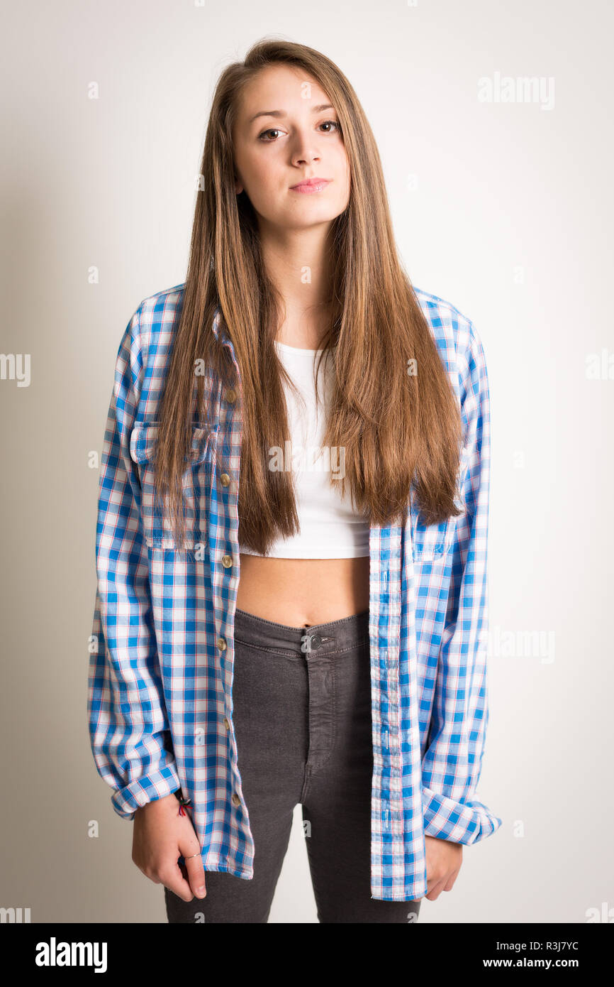 Woman Belly Button Jeans Stock Photos & Woman Belly Button Jeans Stock ...