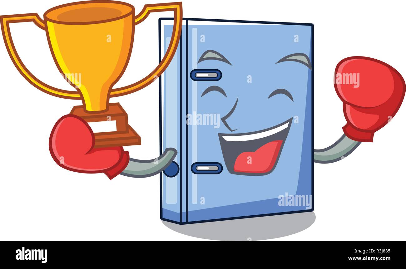 Boxing winner office binder file Isolated on cartoon Stock Vector Image ...