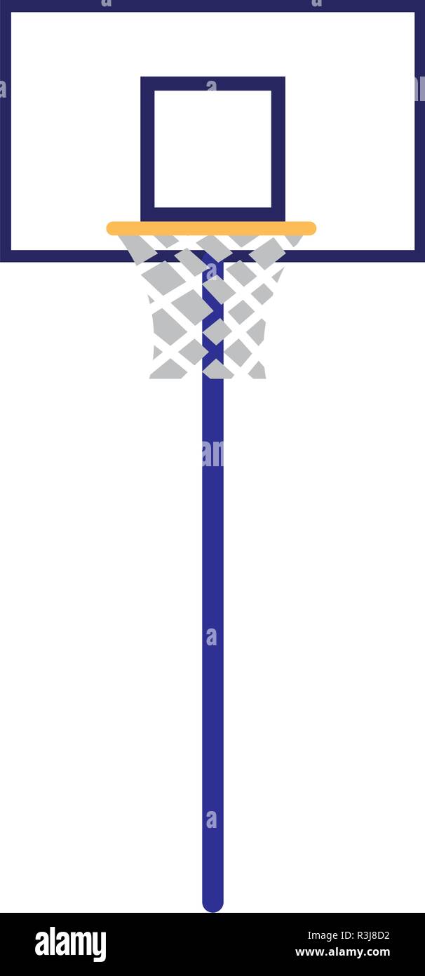 Basketball hoop over white background, vector illustration Stock Vector ...