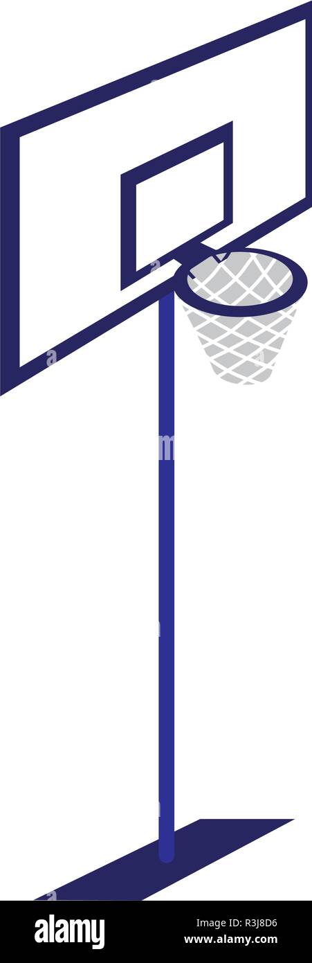 Basketball hoop over white background, vector illustration Stock Vector ...