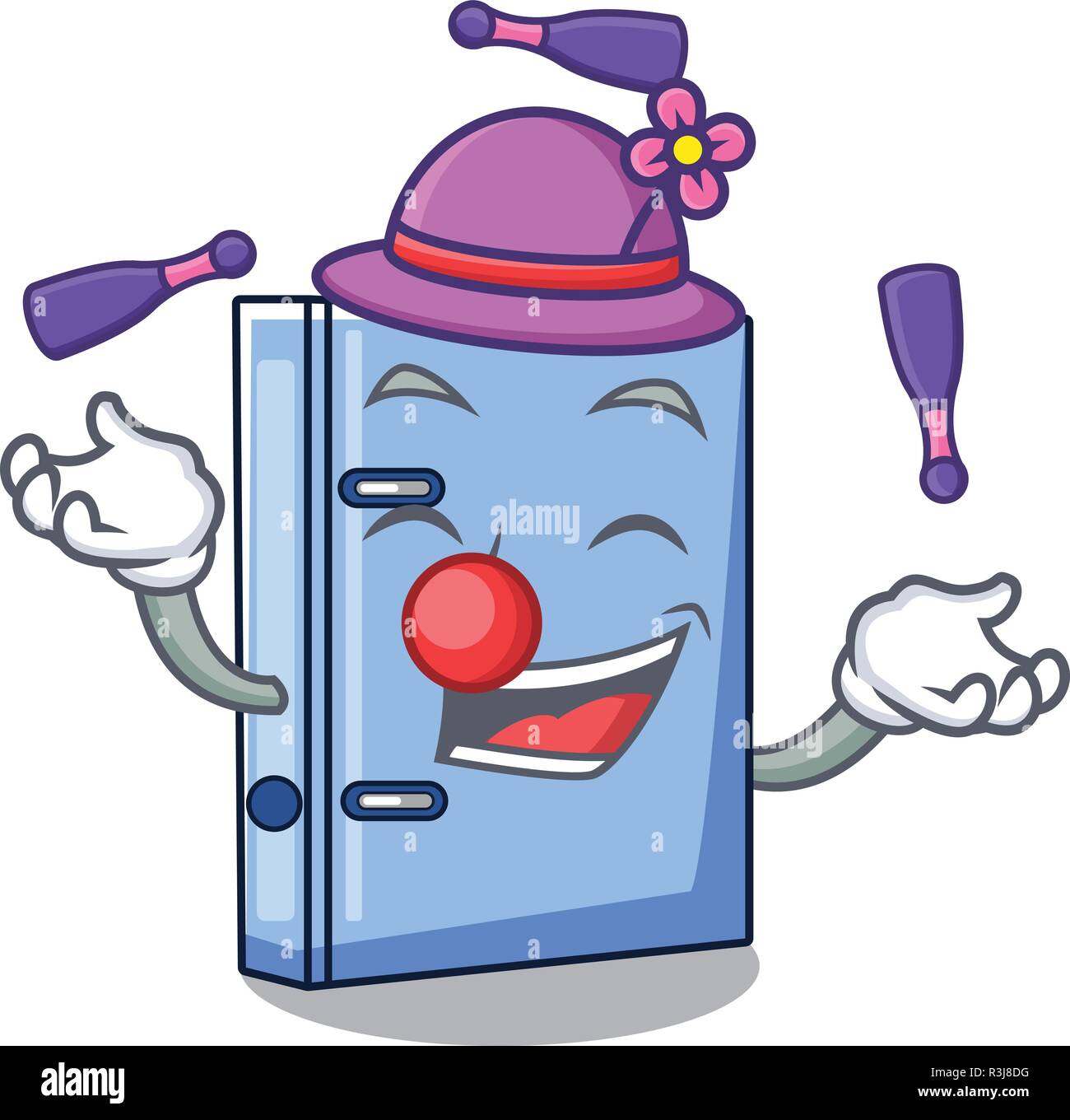 Juggling office binder file Isolated on cartoon Stock Vector Image ...