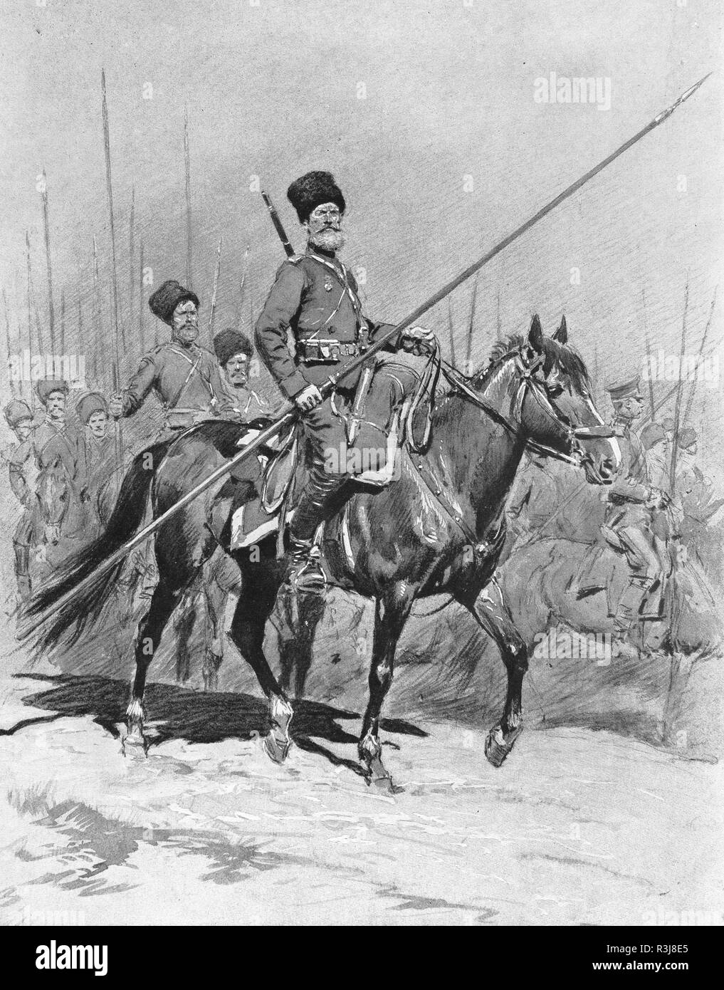 Cossacks cavalry, First World War, Russia Stock Photo - Alamy