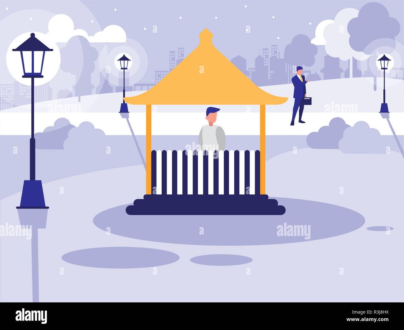 kiosk at the park, colorful design, vector illustration Stock Vector ...