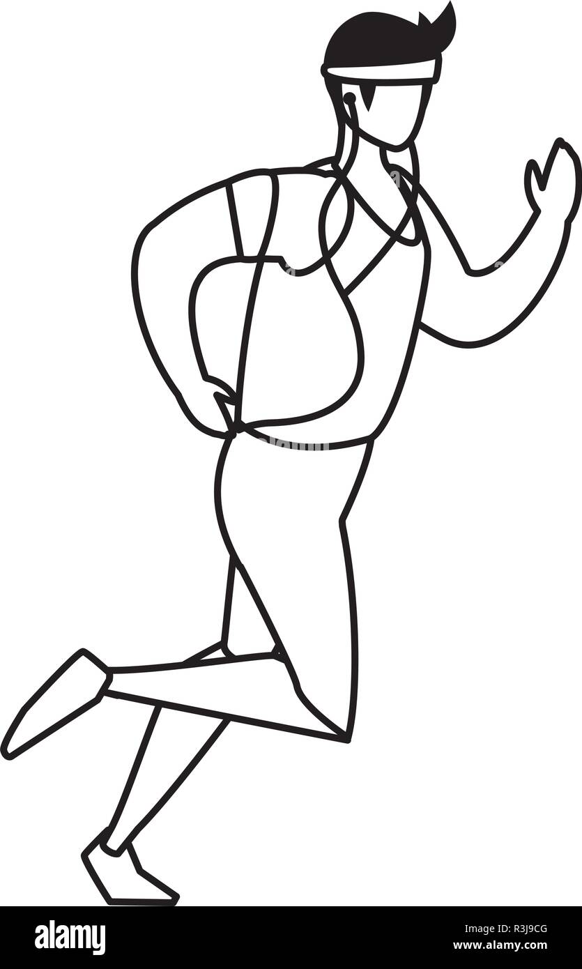 Boy running with sportswear, Gym sport bodybuilding healthy and ...