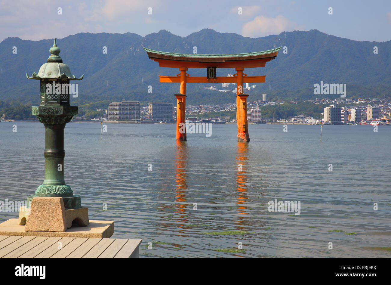 torii gate on miyajima island japan Stock Photo - Alamy