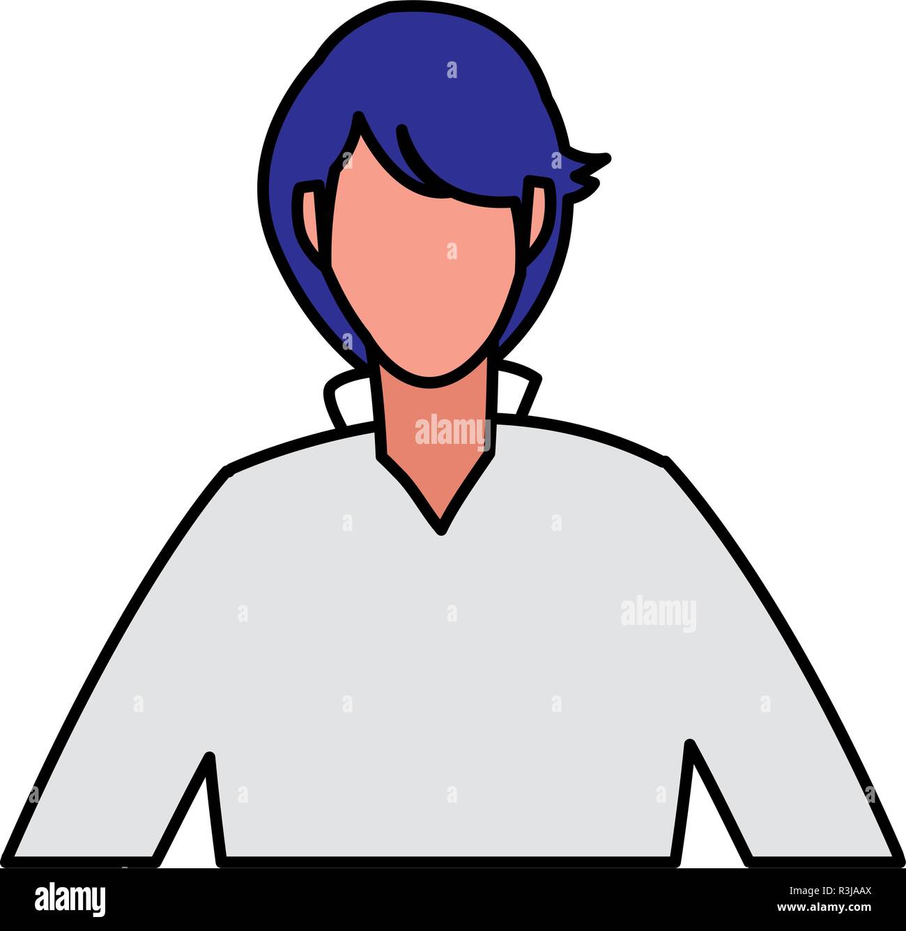 avatar man icon over white background, vector illustration Stock Vector ...