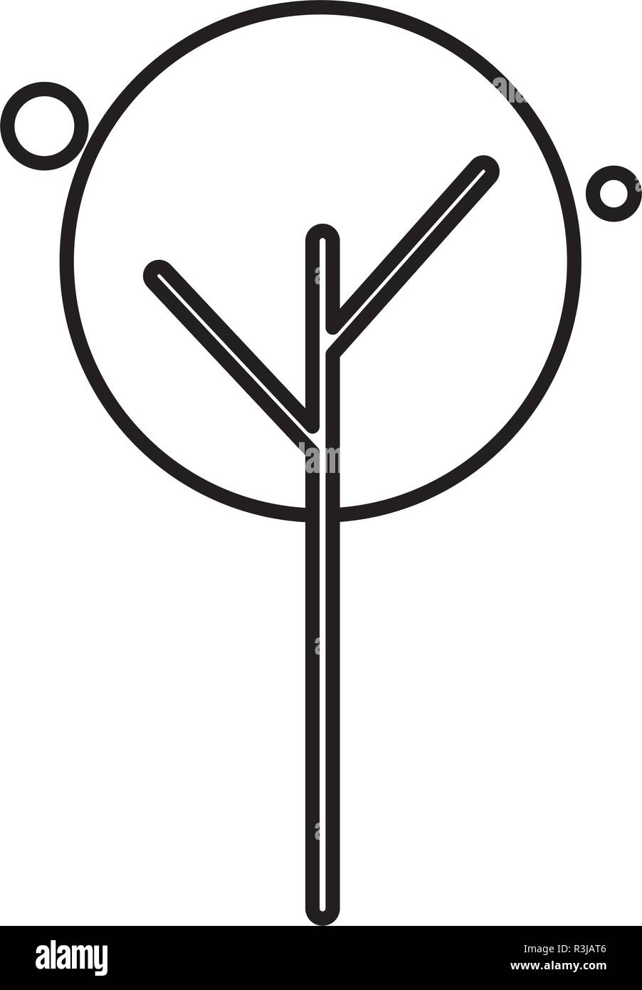 round tree icon over white background, vector illustration Stock Vector ...