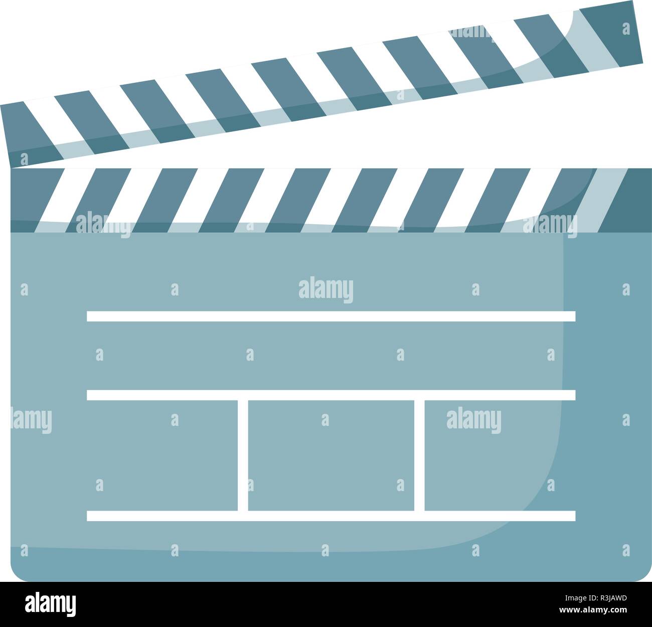 movie clapboard over white background, vector illustration Stock Vector ...