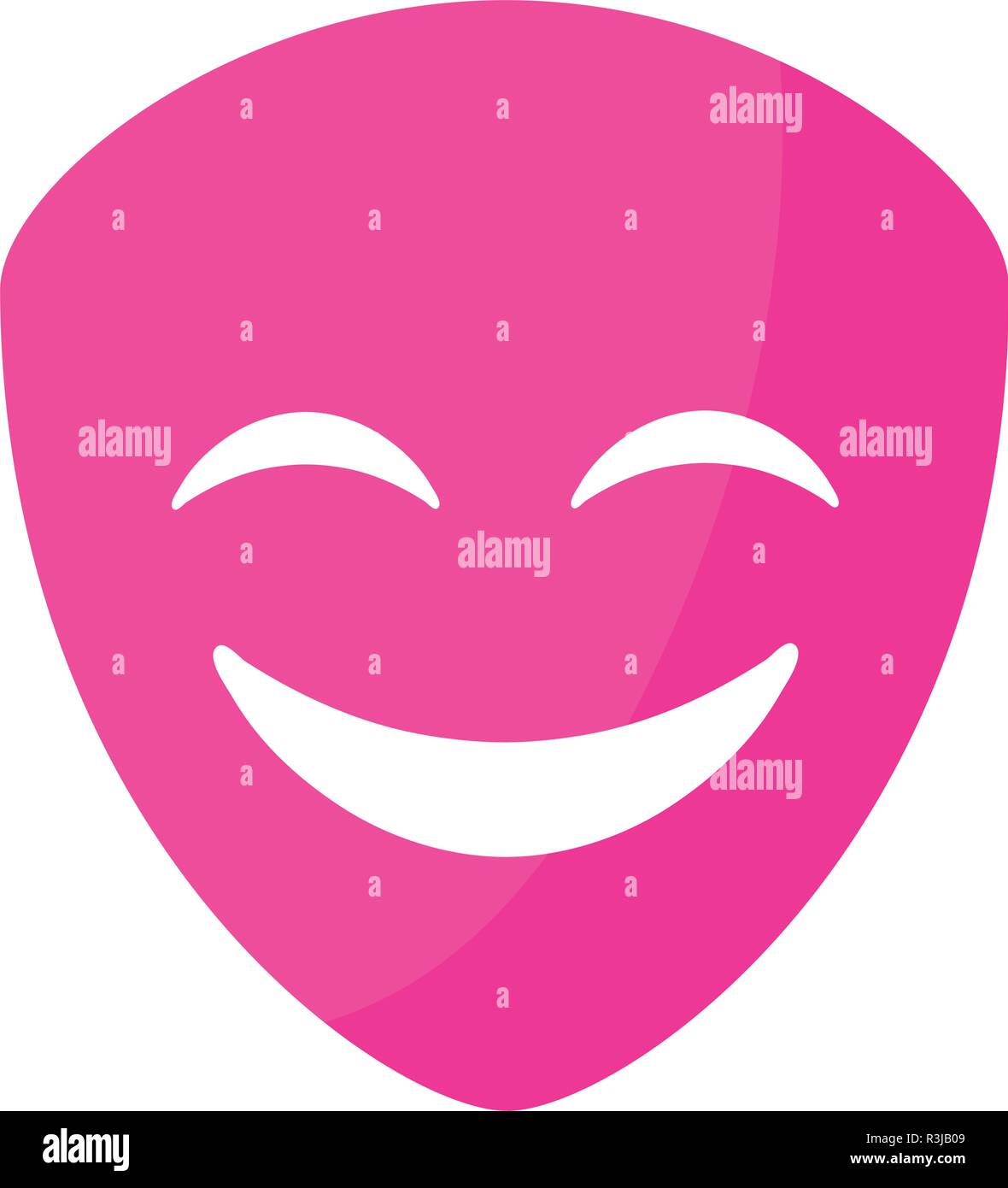 happy theater face over white background, vector illustration Stock ...