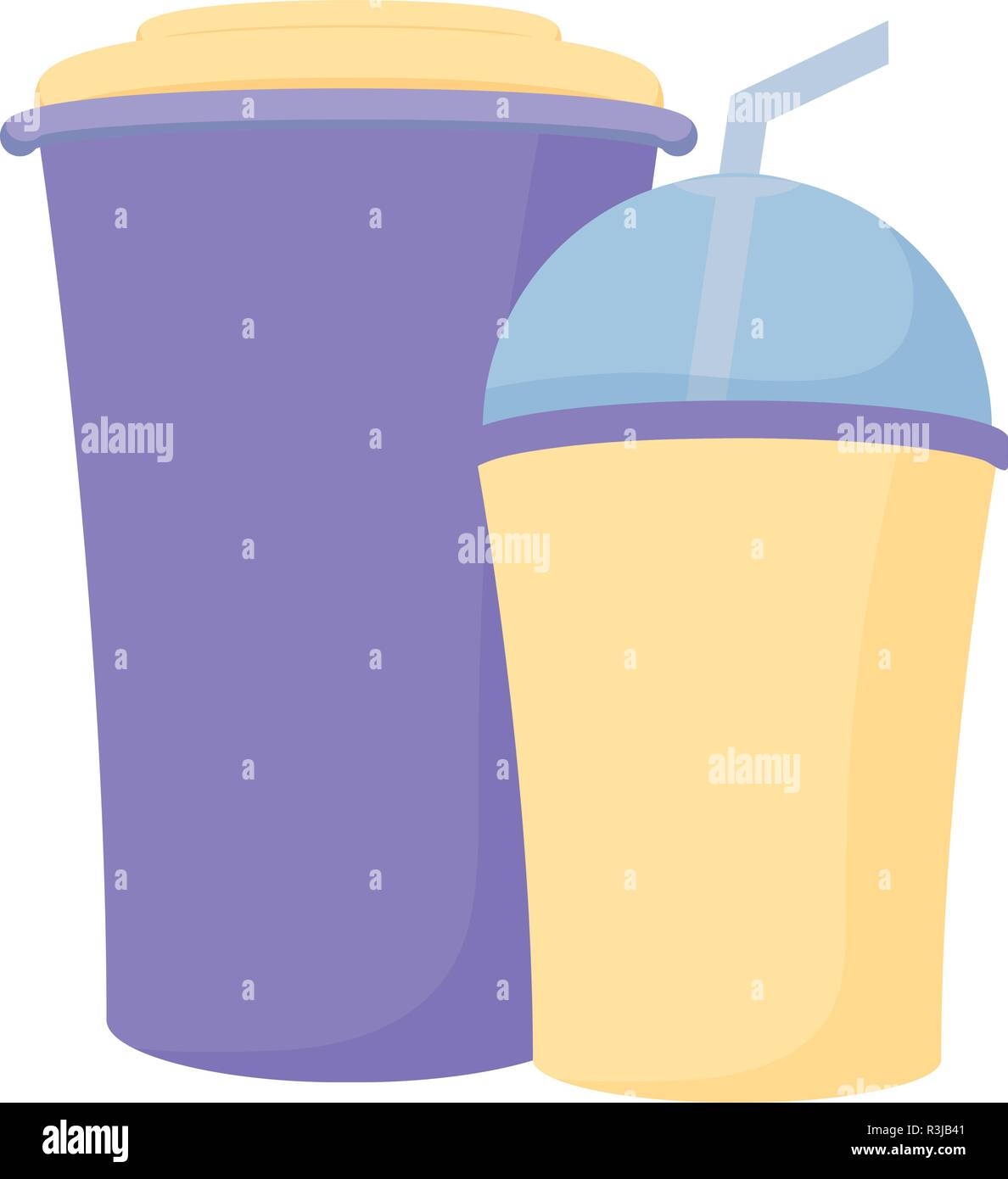 Drink cups icon over white background, vector illustration Stock Vector ...