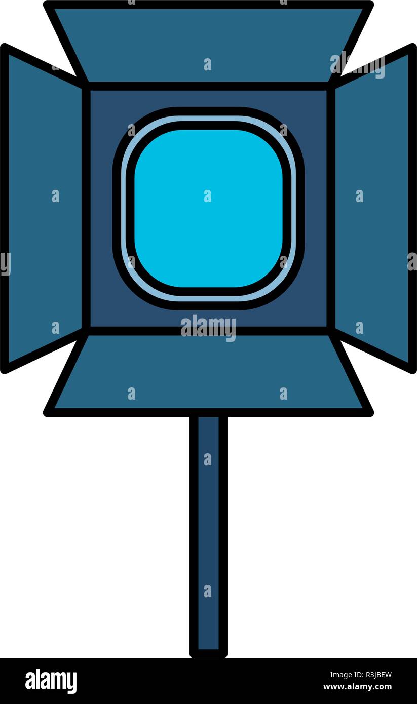 studio lamp icon over white background, vector illustration Stock ...