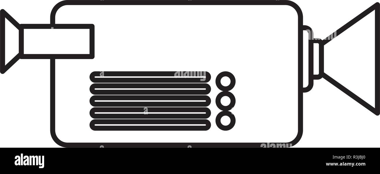 video camera over white background, vector illustration Stock Vector ...