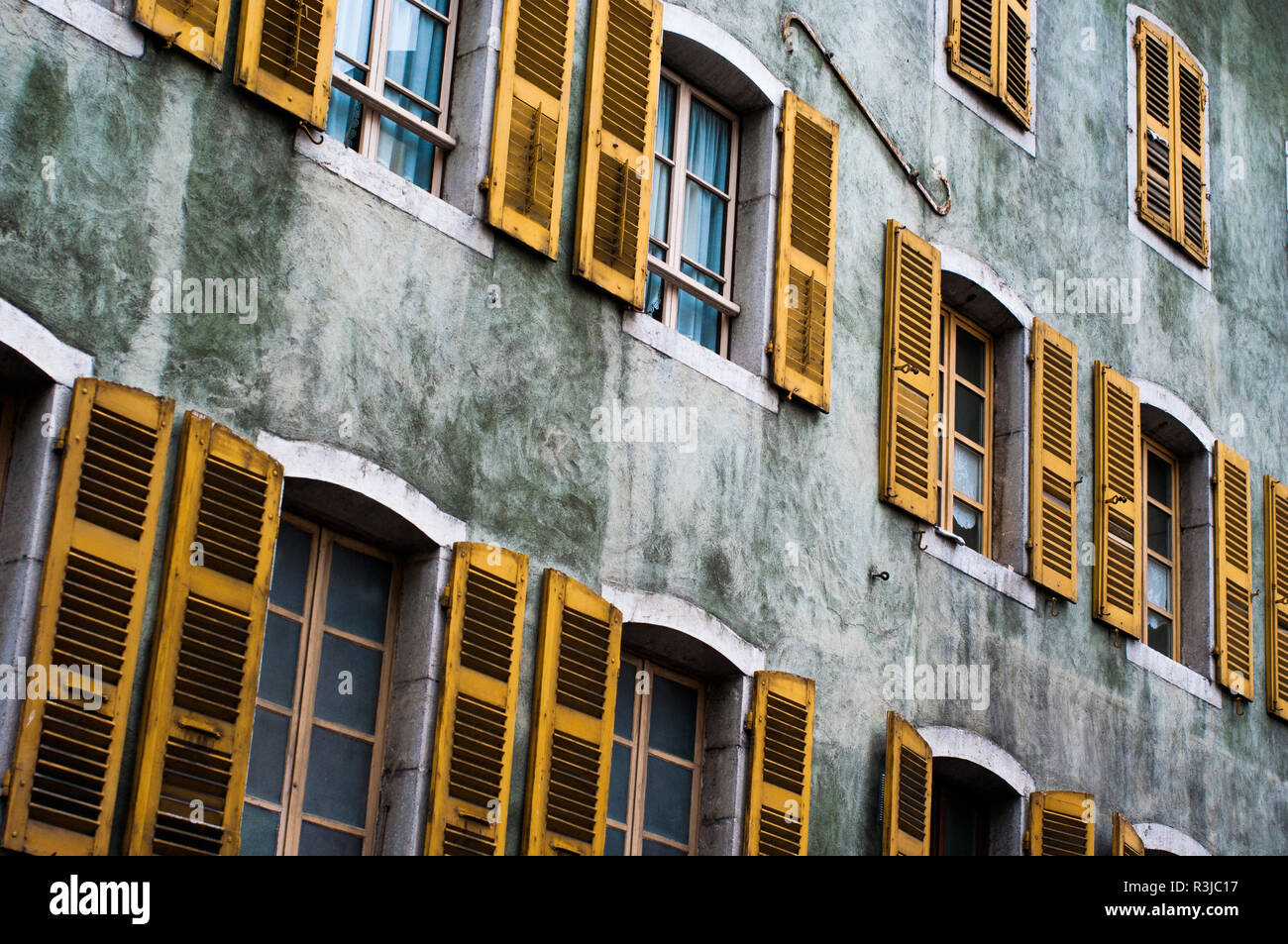 Windows in a Facade Stock Photo - Alamy