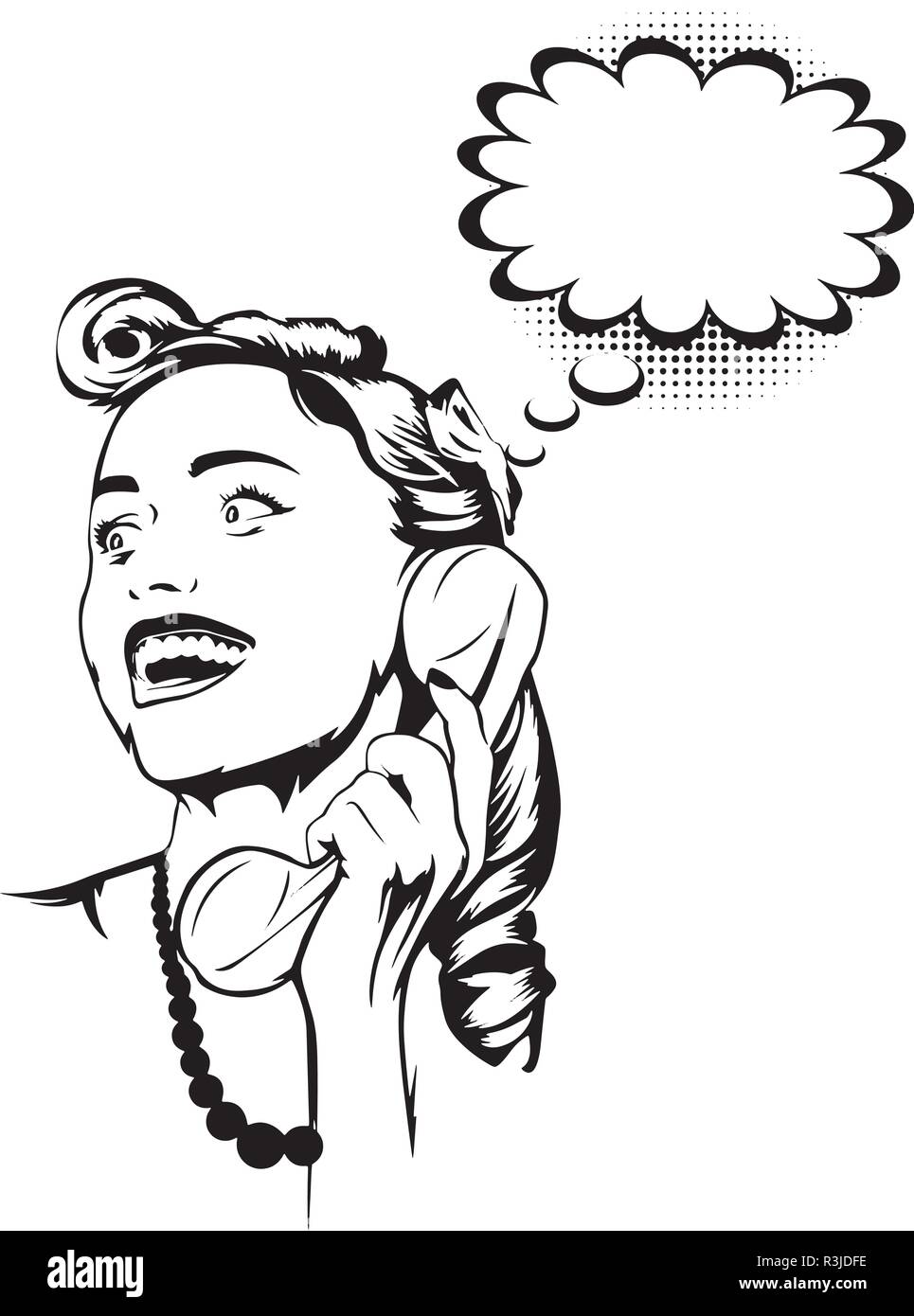 Fashion retro style Black and White Stock Photos & Images - Alamy