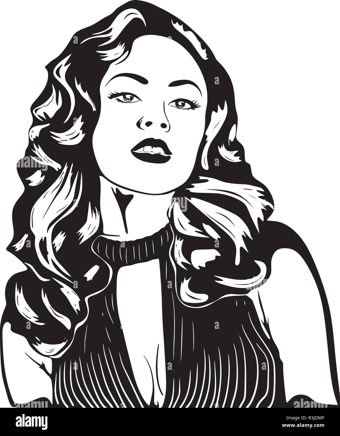 Woman model 1950 Stock Vector Images - Alamy