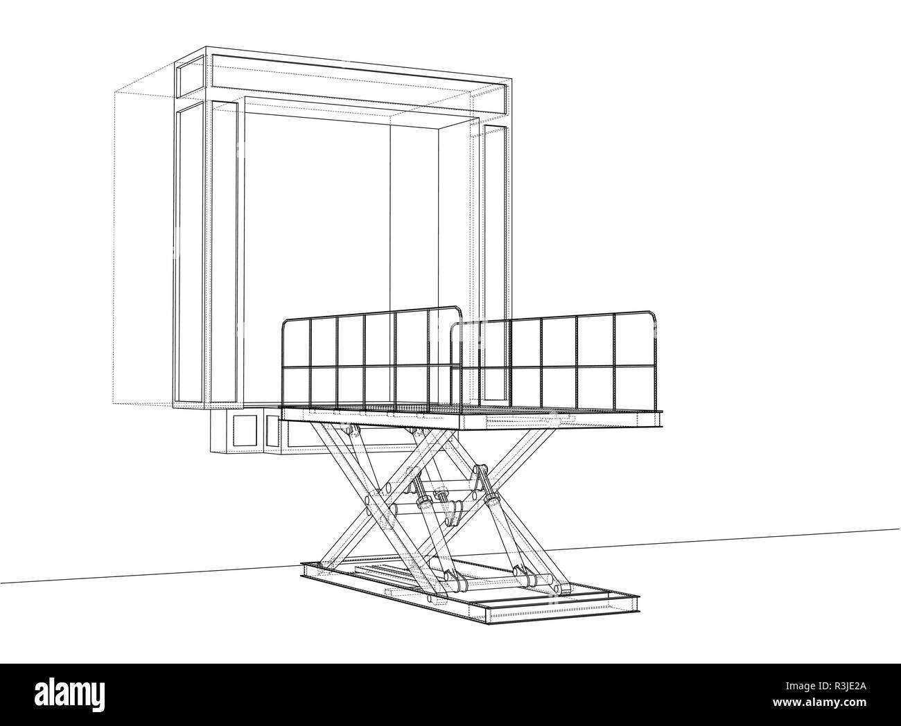 Dock leveler concept. Vector Stock Vector Image & Art - Alamy