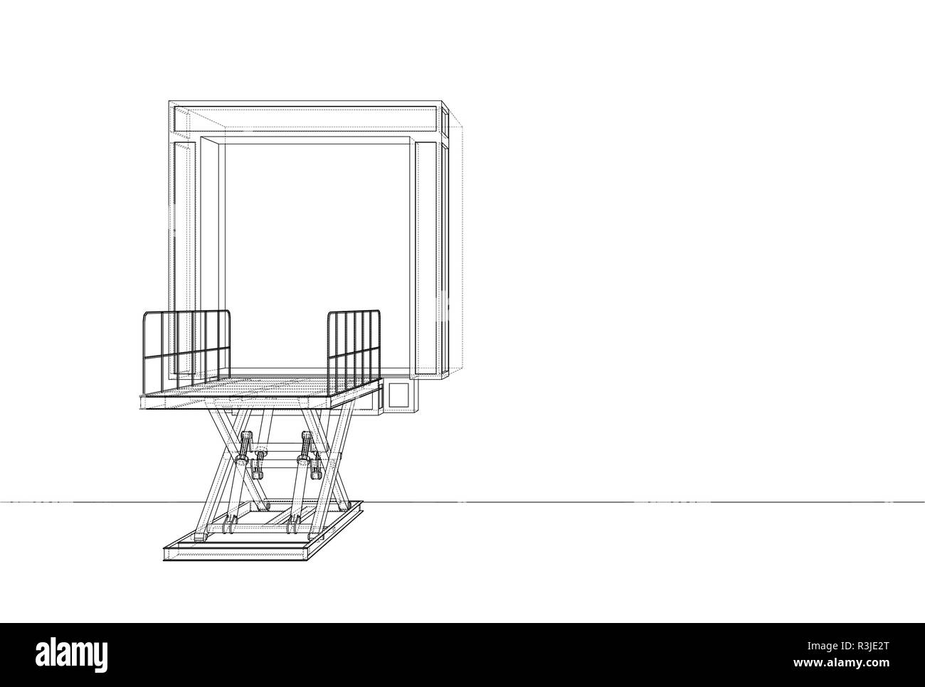 Dock leveler concept. Vector Stock Vector Image & Art - Alamy