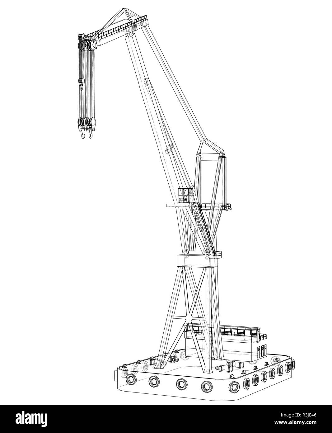 Floating crane. Vector Stock Vector Image & Art - Alamy