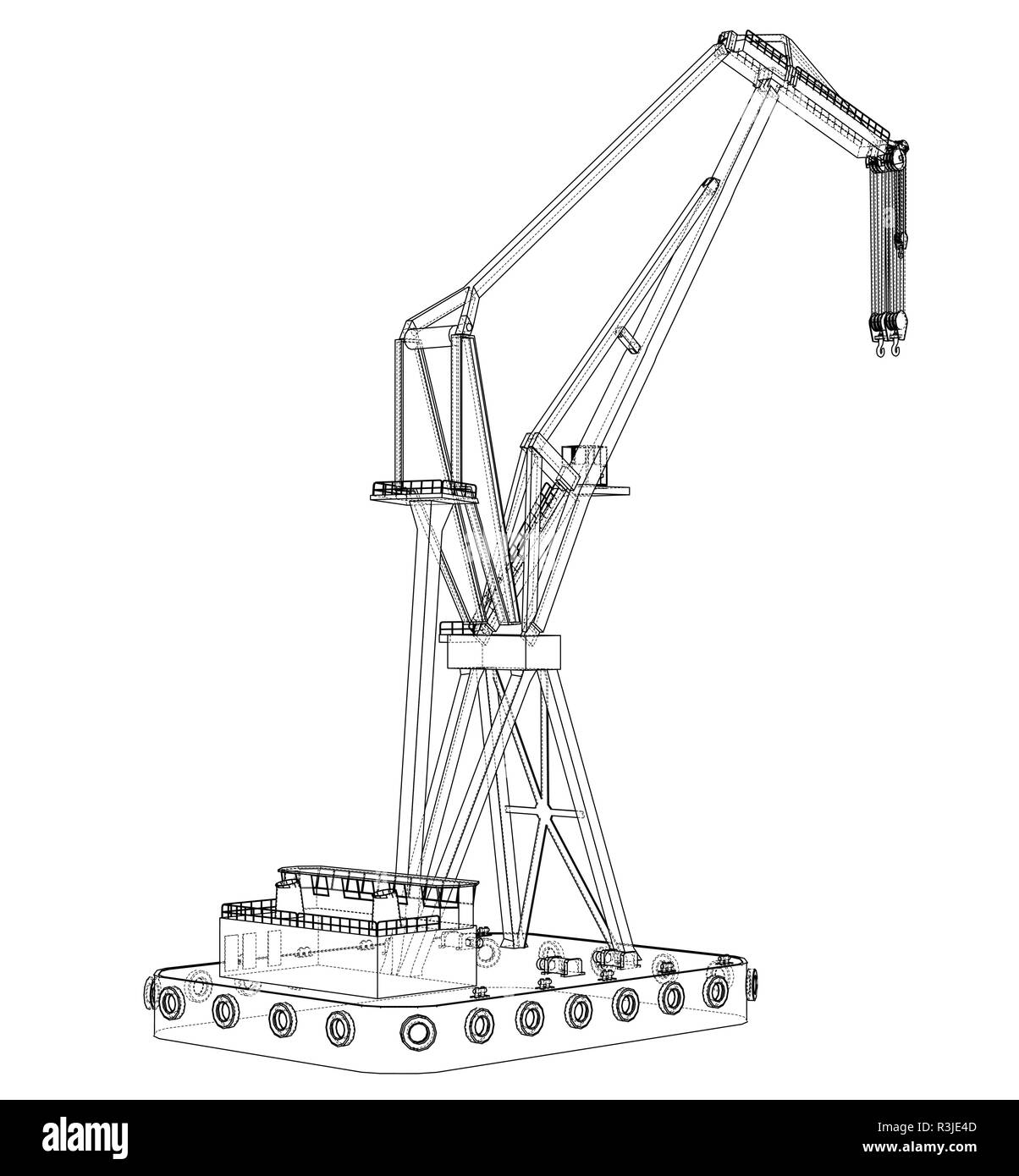 Floating crane. Vector Stock Vector Image & Art - Alamy