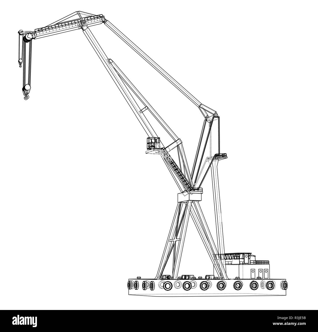 Floating crane. Vector Stock Vector Image & Art - Alamy