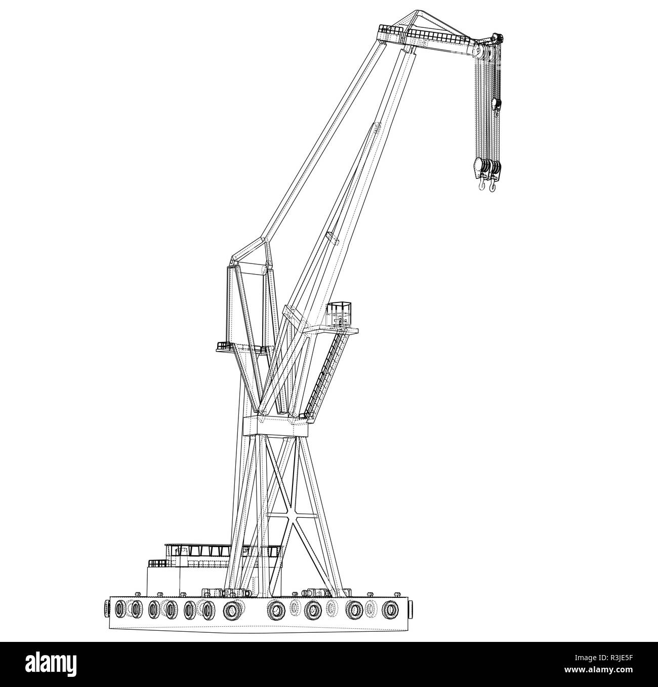 Floating crane. Vector Stock Vector Image & Art - Alamy