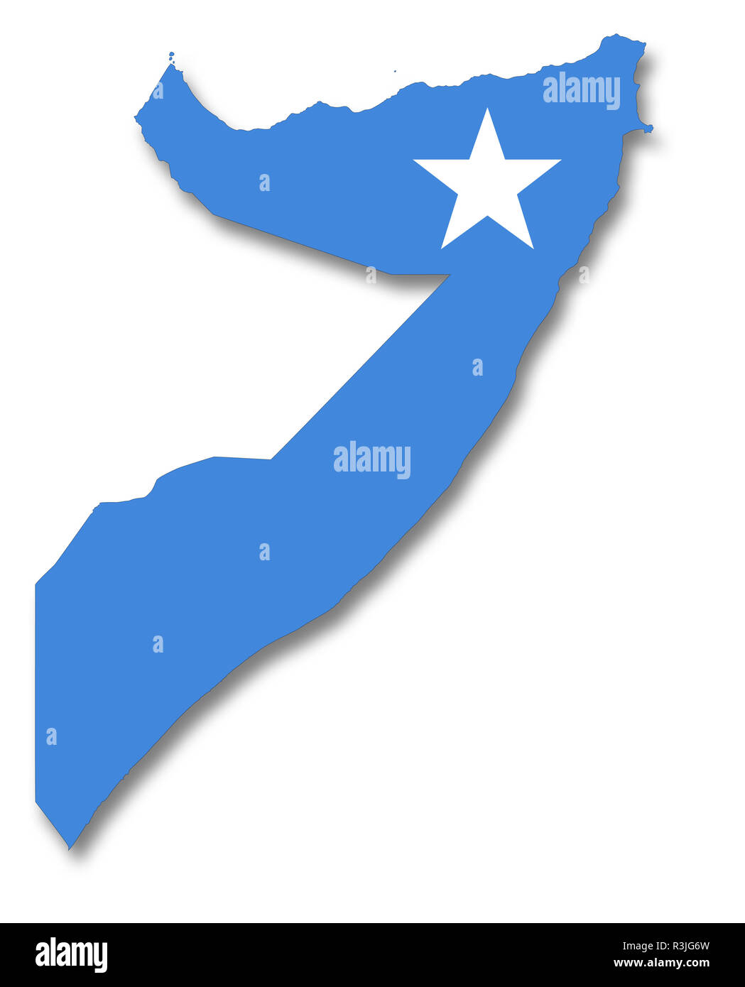 Somalia flag map Cut Out Stock Images & Pictures - Alamy