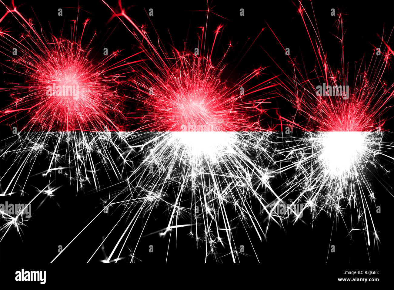 Monaco fireworks sparkling flag. New Year, Christmas and National day ...