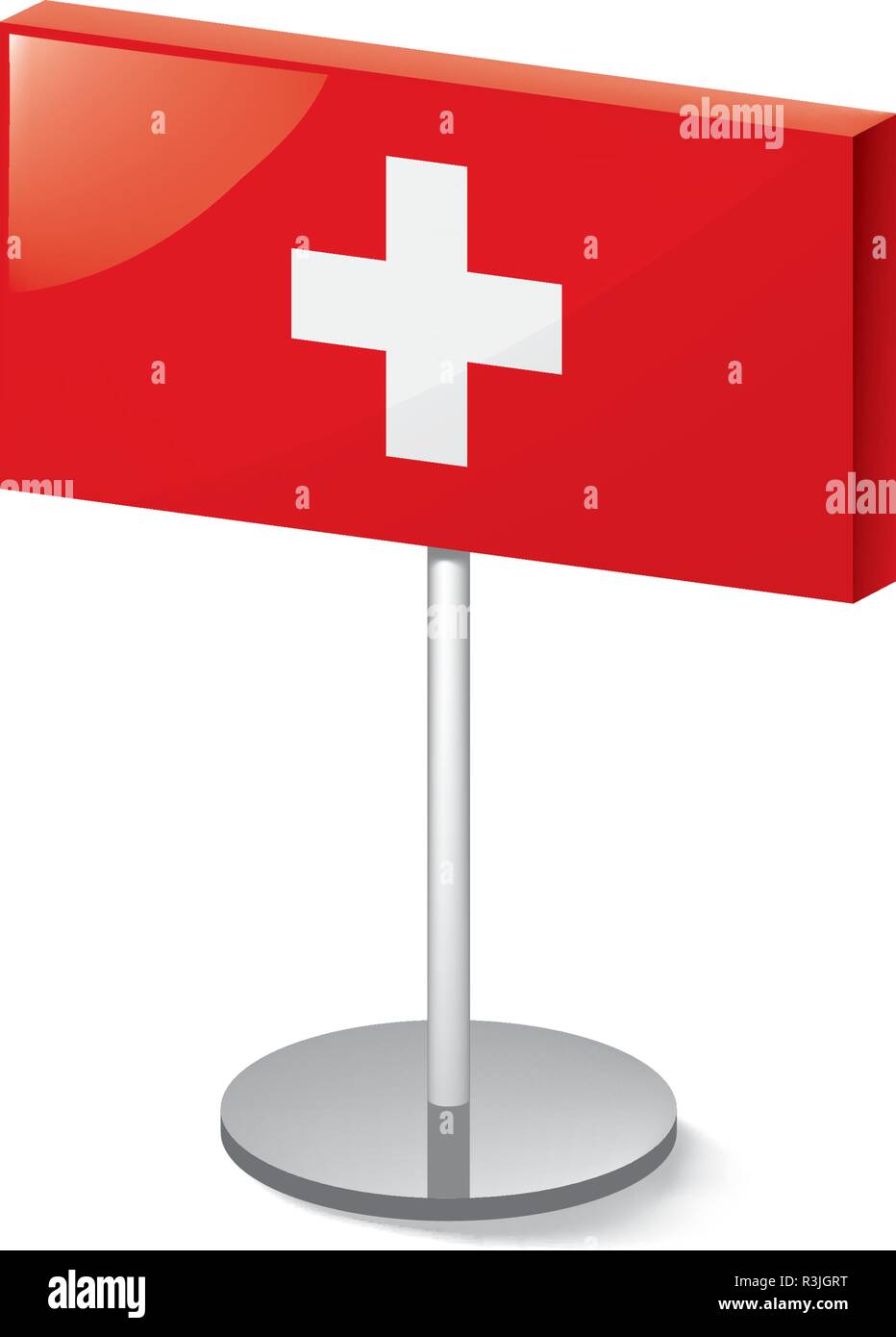 Switzerland flag, vector illustration on a white background Stock ...