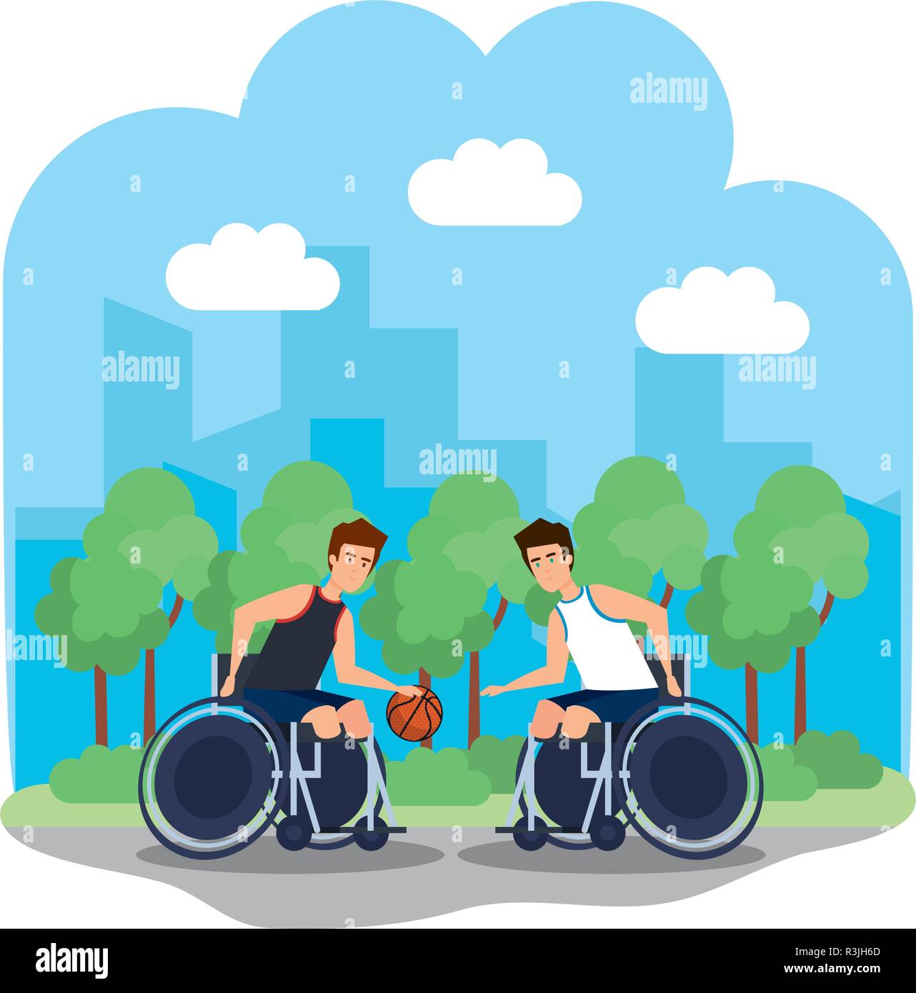 Male basketball player playing training Stock Vector Images - Alamy