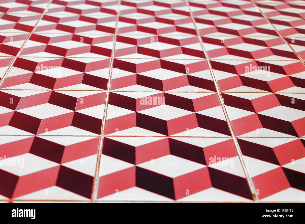 Red tiles on the floor hi-res stock photography and images - Alamy
