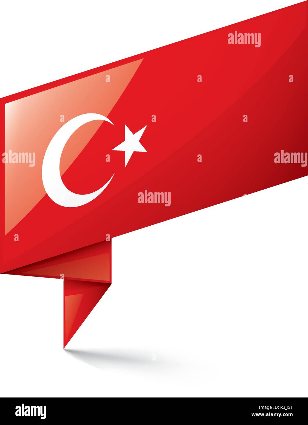 Turkey flag, vector illustration on a white background Stock Vector ...