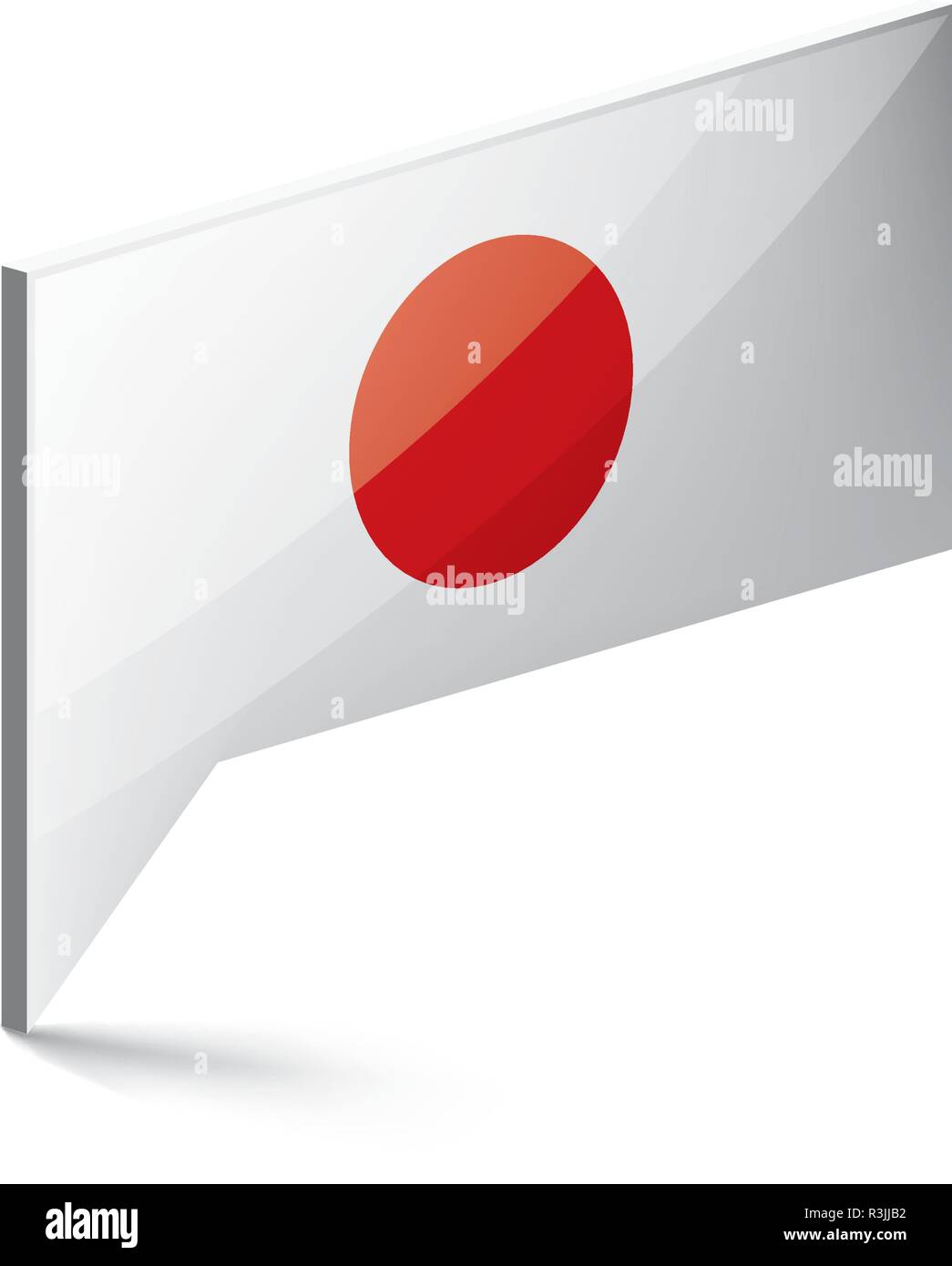 Japan flag, vector illustration on a white background Stock Vector ...