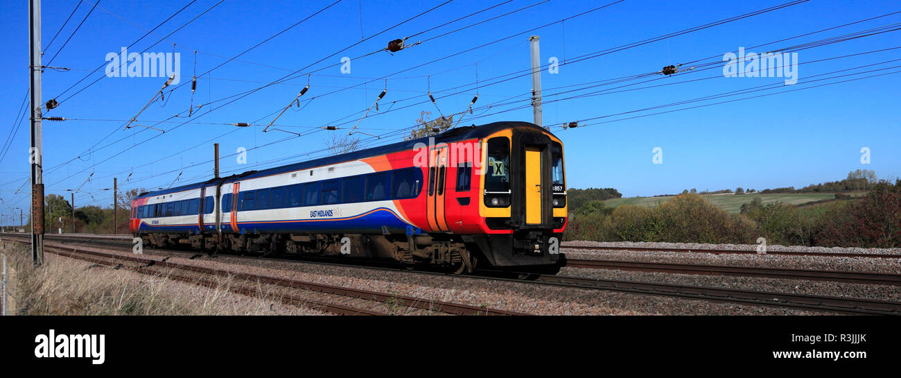 East Midlands trains 158 857, East Coast Main Line Railway ...
