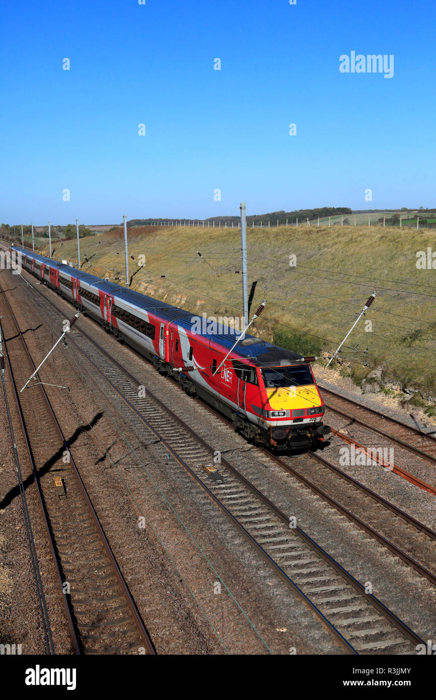 LNER train 82225, London and North Eastern Railway, East Coast Main Line Railway, Peterborough ...