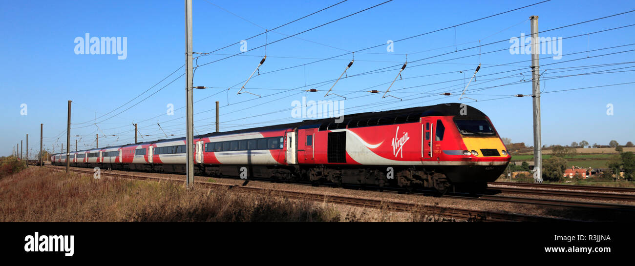 LNER train 43305, London and North Eastern Railway, East Coast Main Line Railway, Grantham ...