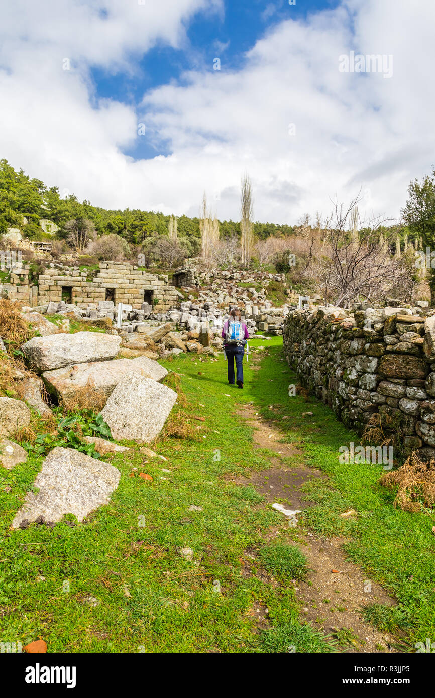 Ortaköy, Muğla Province, Turkey, February 23, 2013: Labranda ...