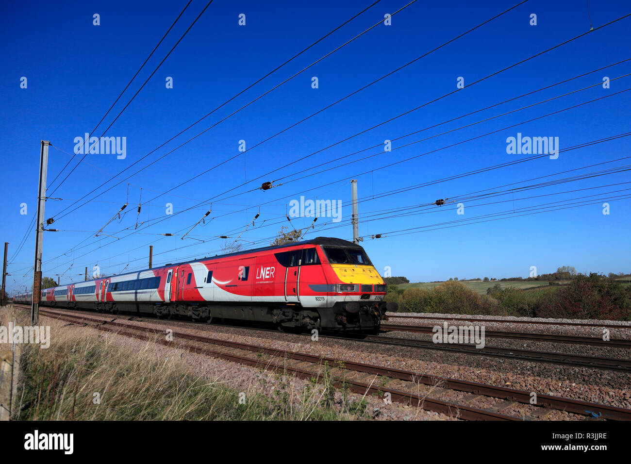 LNER train 82219, London and North Eastern Railway, East Coast Main Line Railway, Peterborough ...