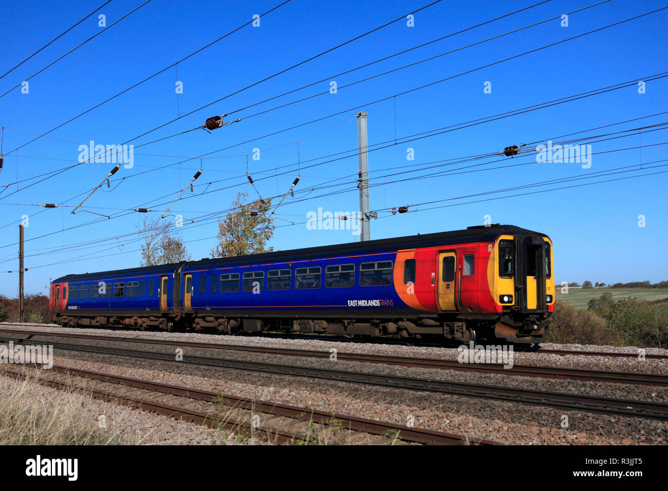 East Midlands trains 155 415, East Coast Main Line Railway ...