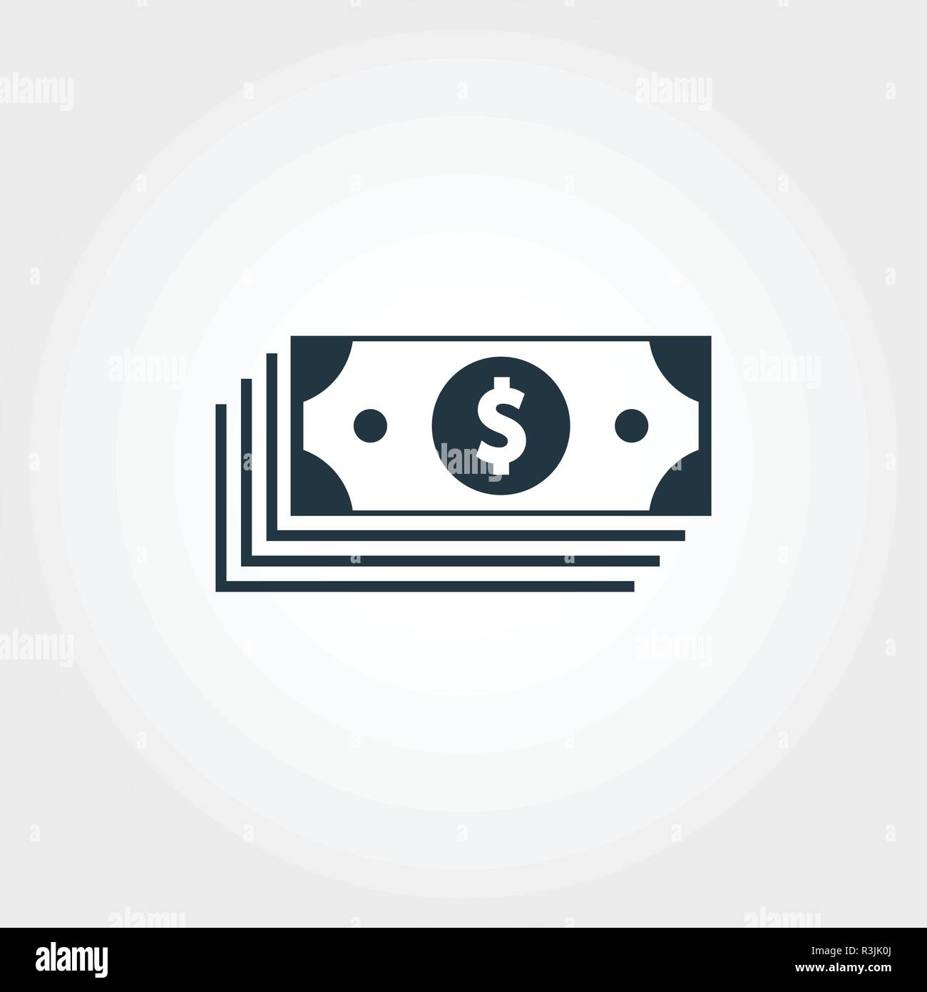 Money Notes icon. Monochrome design style from money collection. For UX ...