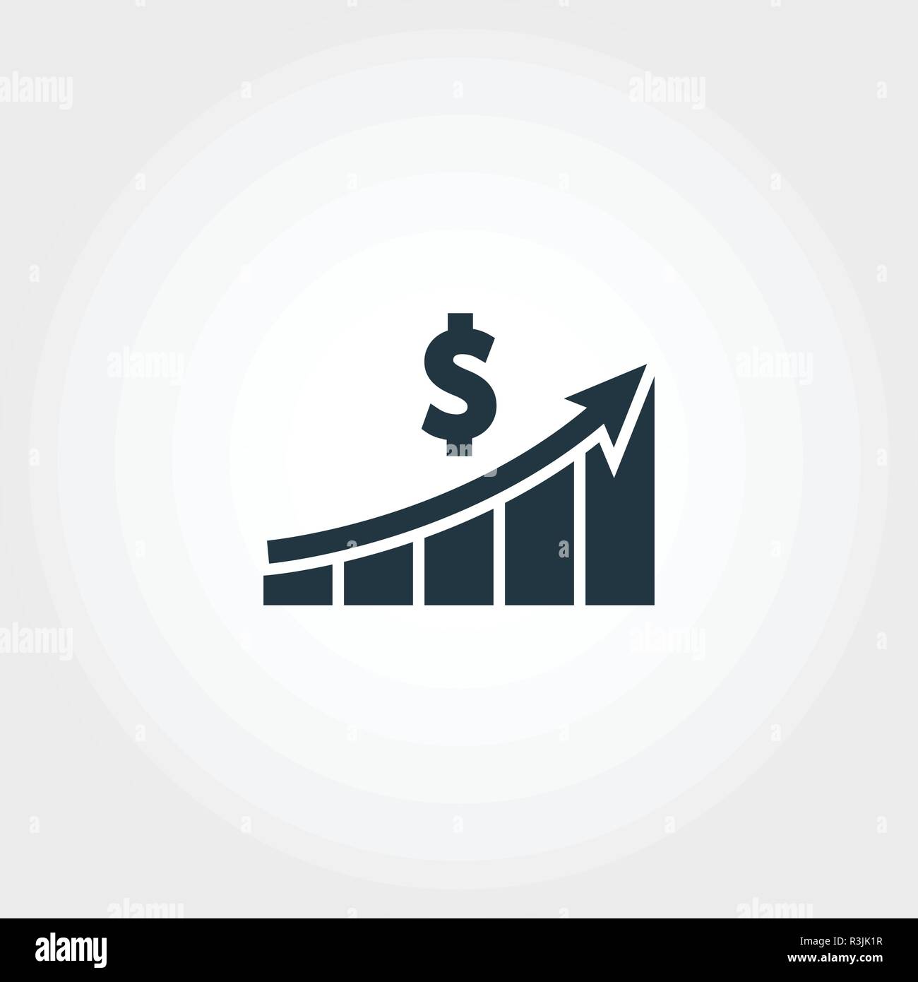 Money Graphic Up icon. Monochrome design style from money collection ...