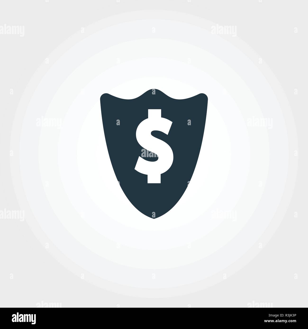 Money Security icon. Monochrome design style from money collection. For ...