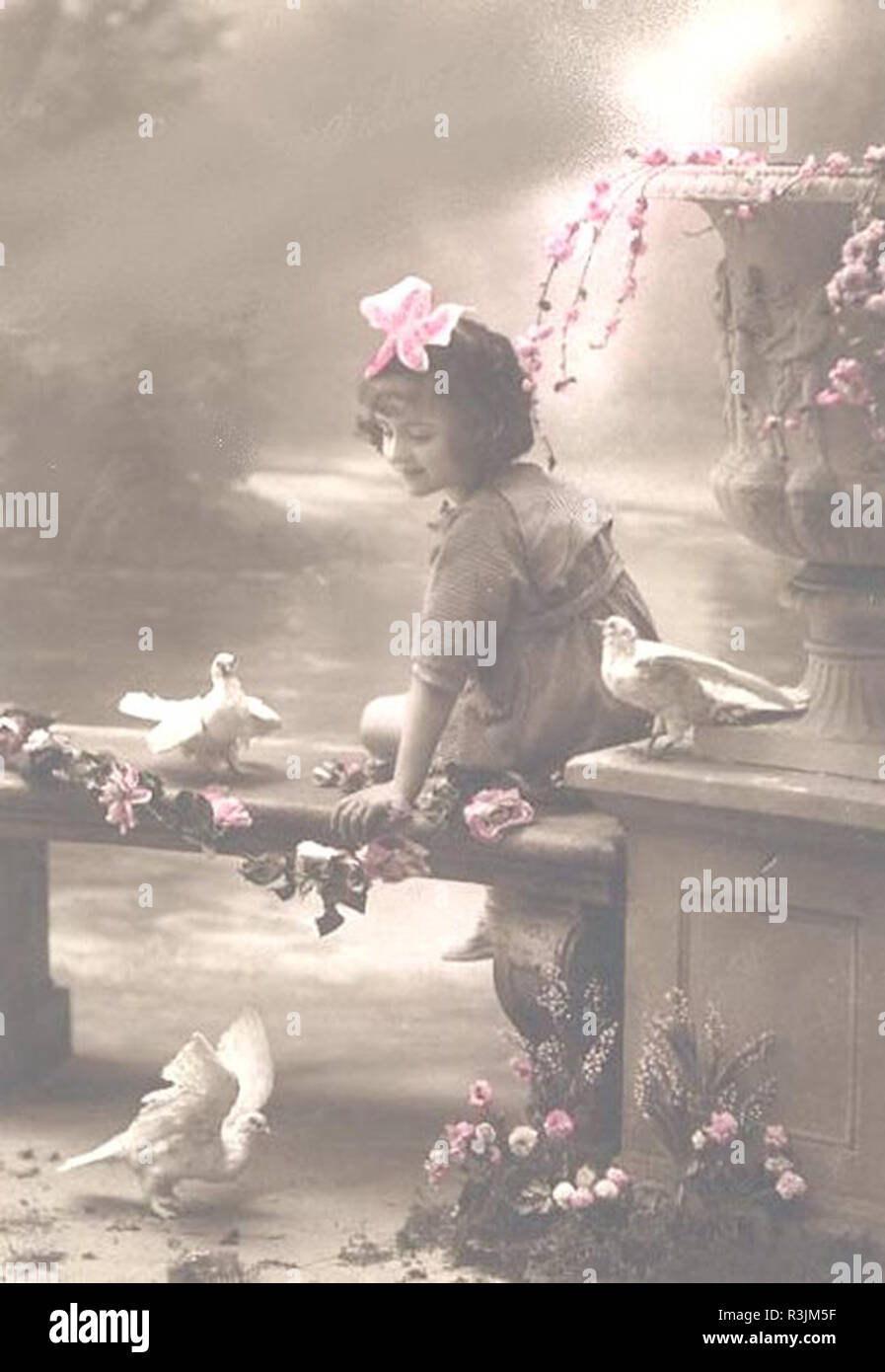 vintage classic victorian image of a child in period dress Stock Photo ...