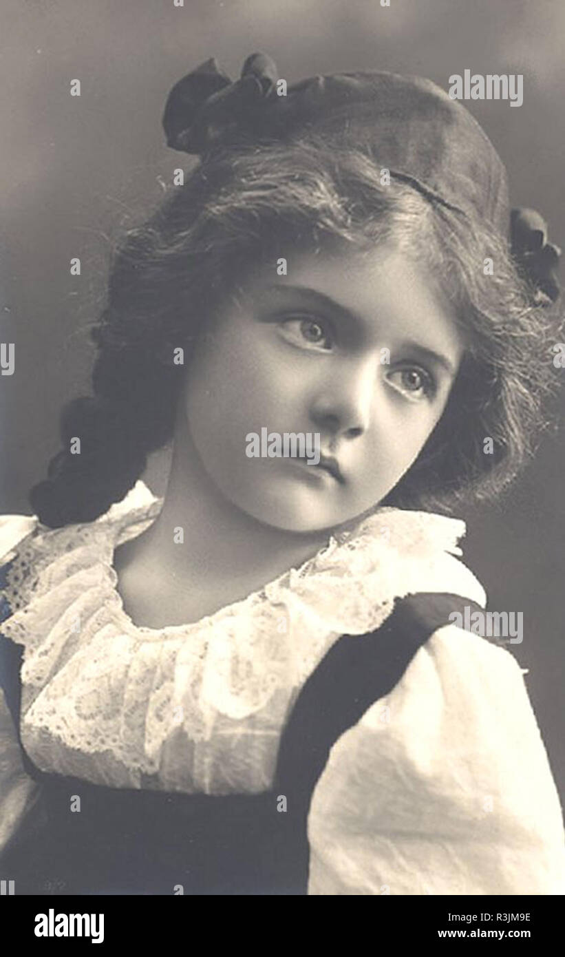 vintage classic victorian image of a child in period dress Stock Photo ...