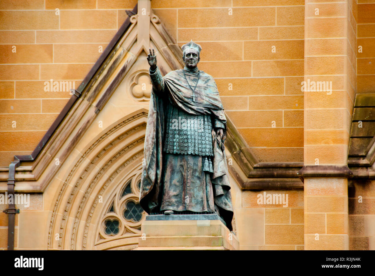 Cardinal Moran Statue at St Mary Cathedral - Sydney - Australia Stock ...